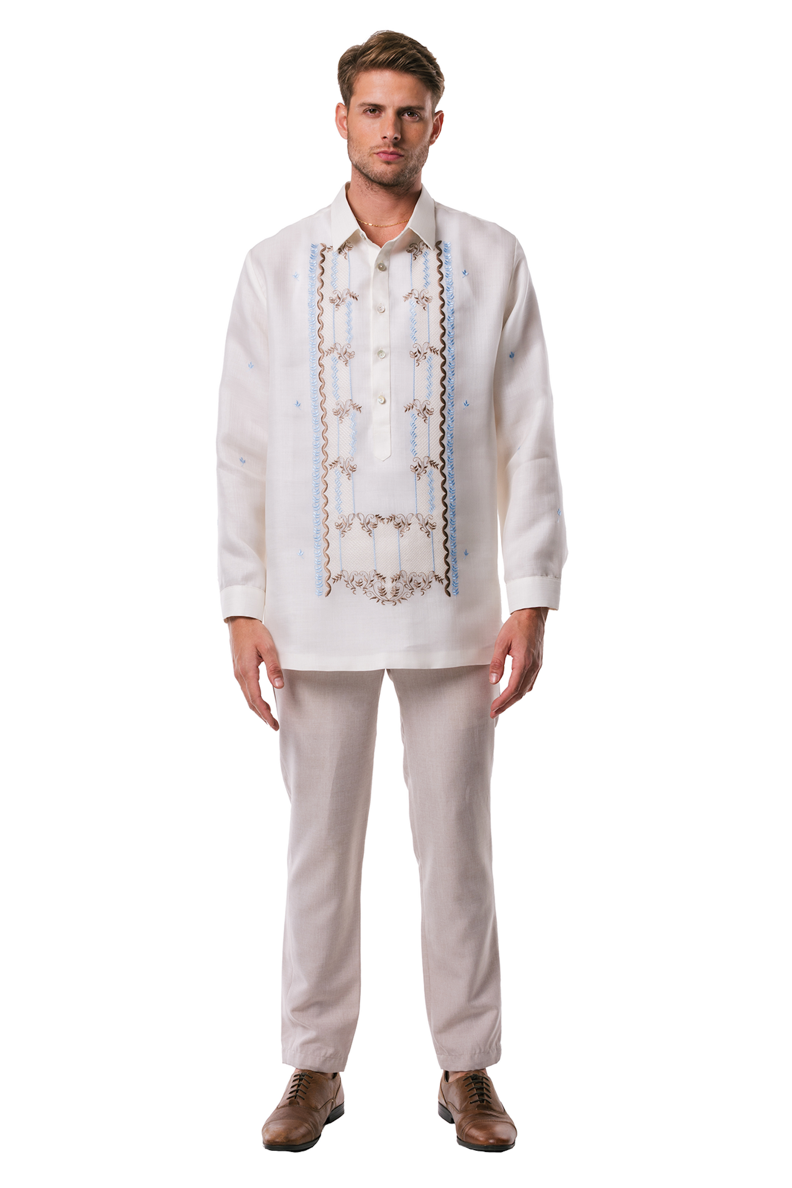 Bourbon Men's Barong | Ivory | By The Mestizo