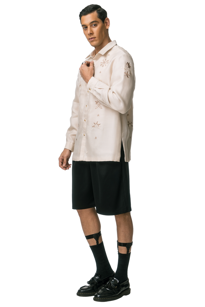 Danilo Men's Barong | Beige | Modern Filipino by The Mestizo