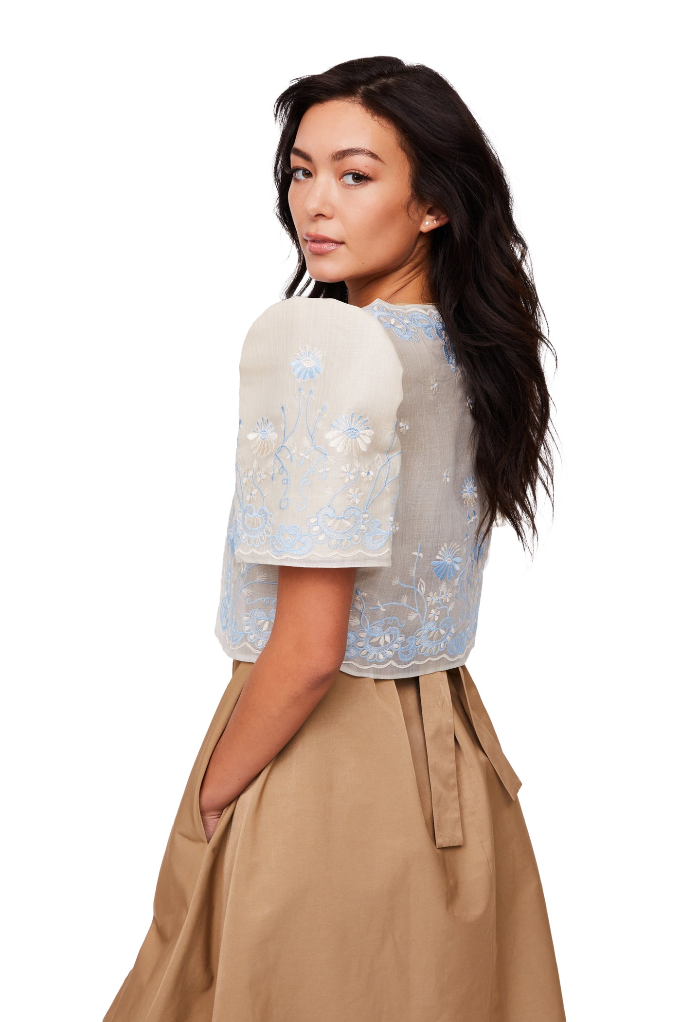 Gloria Filipiniana Bolero | Light Blue | by The Mestizo