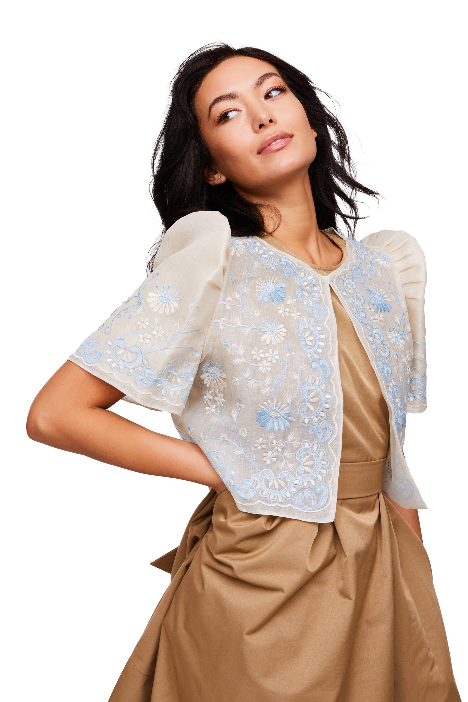 Gloria Filipiniana Bolero | Light Blue | by The Mestizo