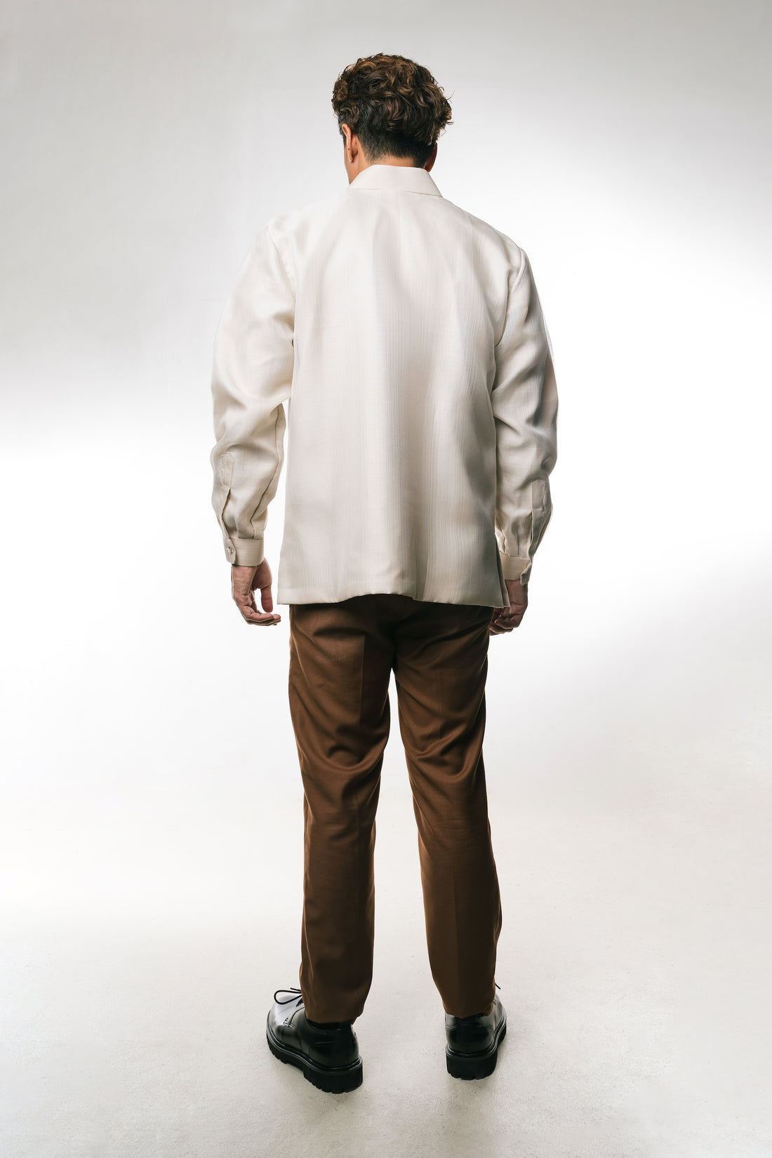 Jose Mens Barong Tagalog | Beige | Modern Filipino by The Mestizo LA