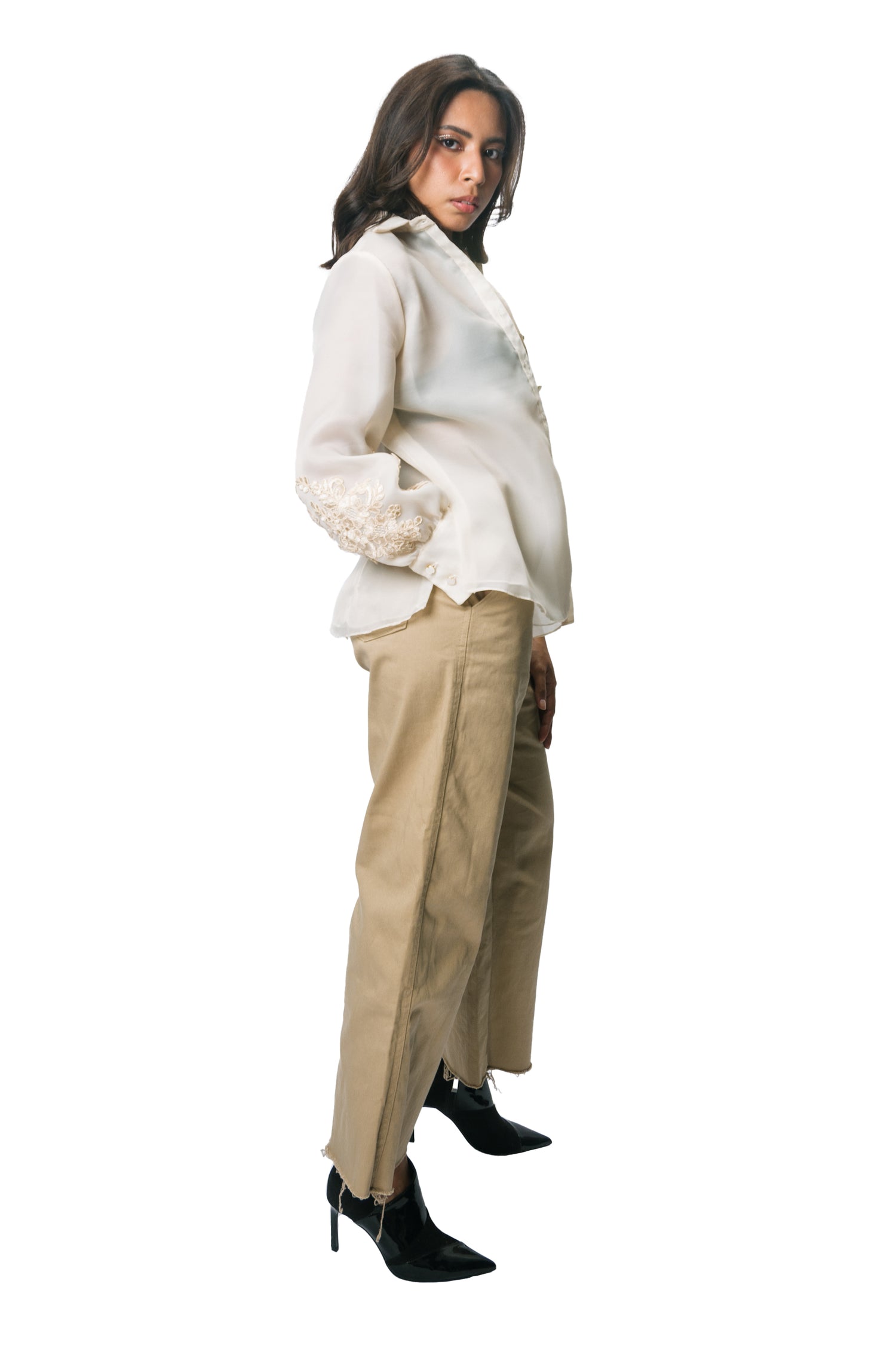 Louise Lady Barong Tagalog | Beige Jusi | Modern Filipiniana by The ...