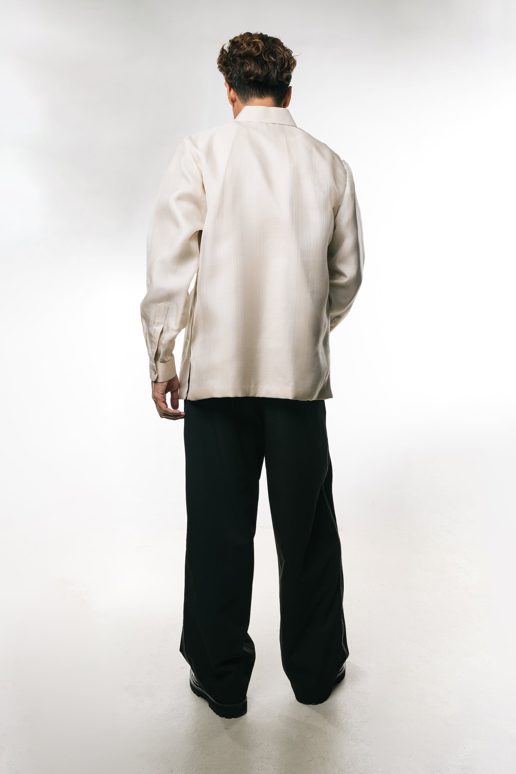 Lucas Mens Barong Tagalog | Beige | Modern Filipino by The Mestizo LA