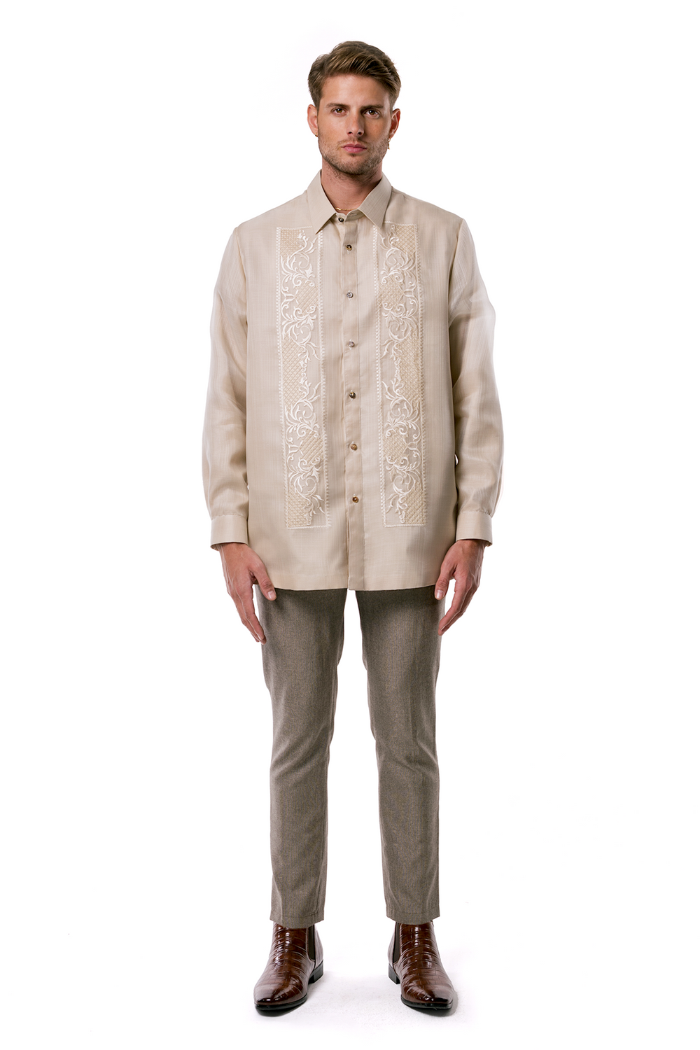 Pedro Mens Barong | Beige | Modern Filipino by The Mestizo