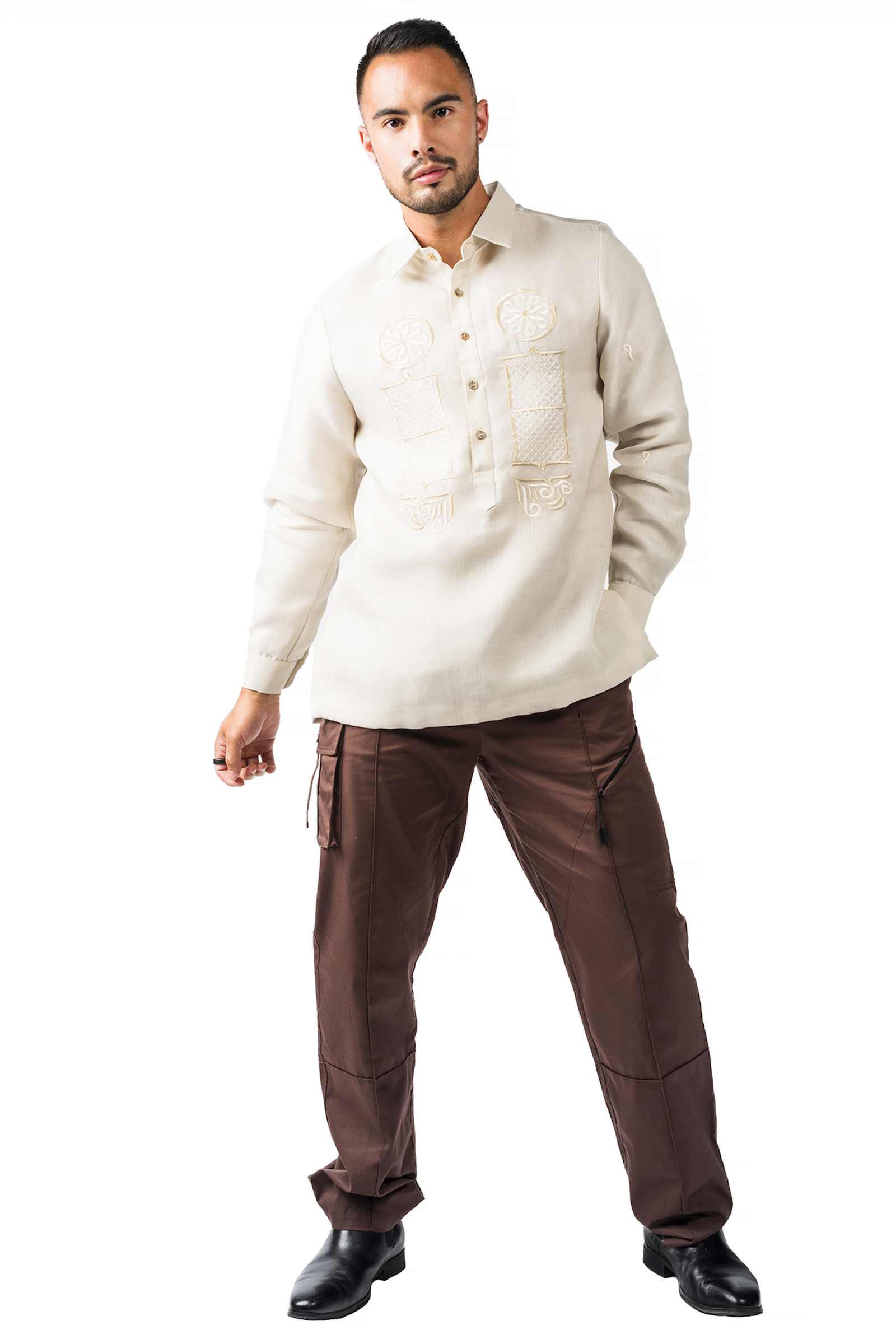 Ramon Mens Barong | Beige | Modern Filipino by The Mestizo