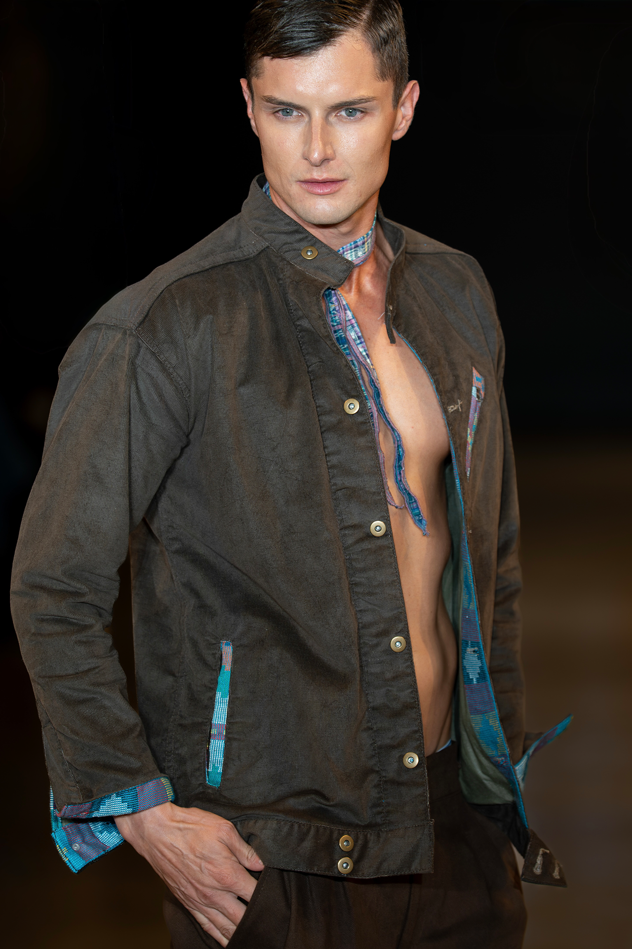 Serrano Jacket – Espresso Corduroy with Yakan Accents | The Mestizo