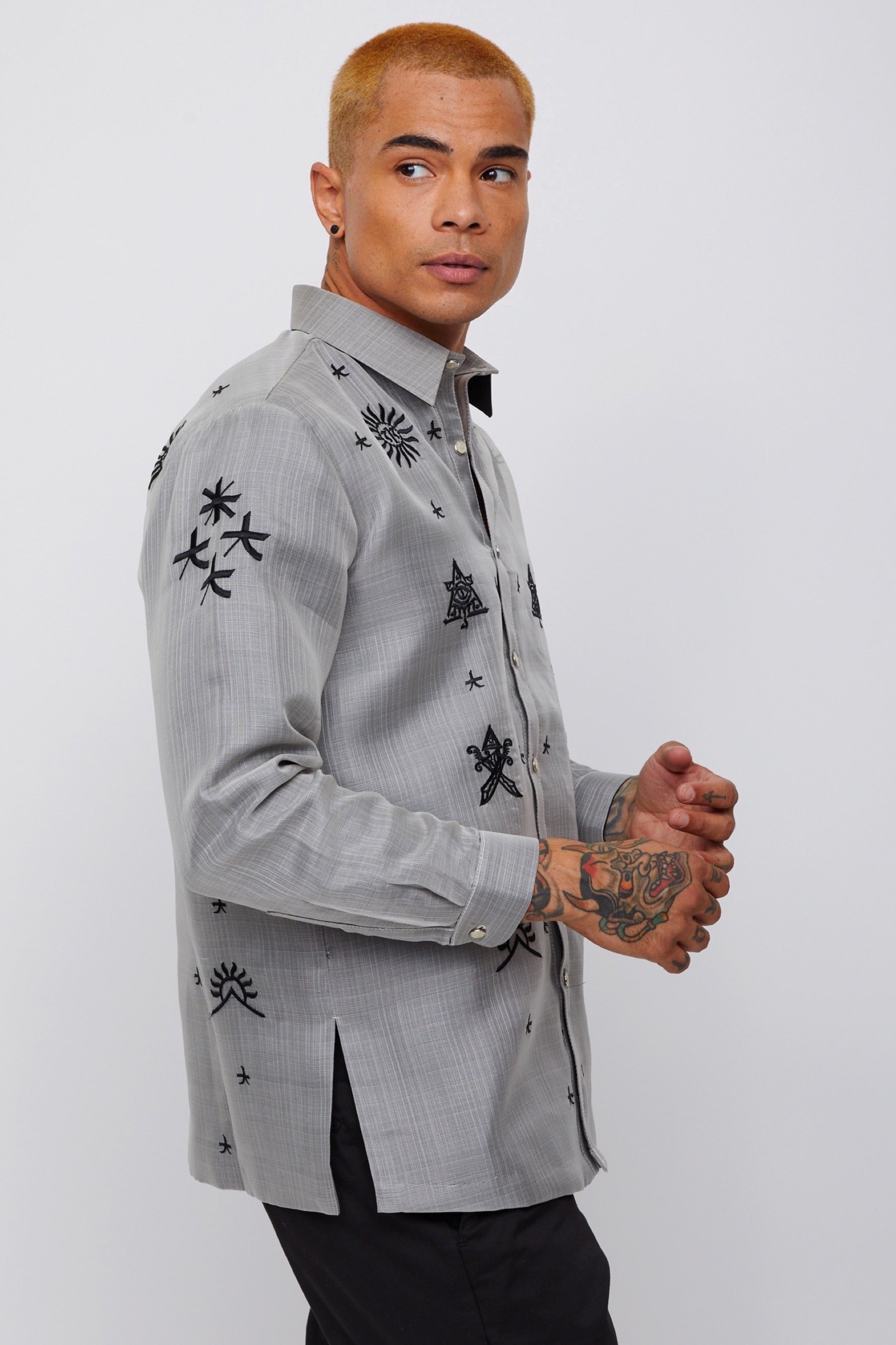 Danilo Mens Barong Tagalog | Black | Modern Filipino by The Mestizo LA