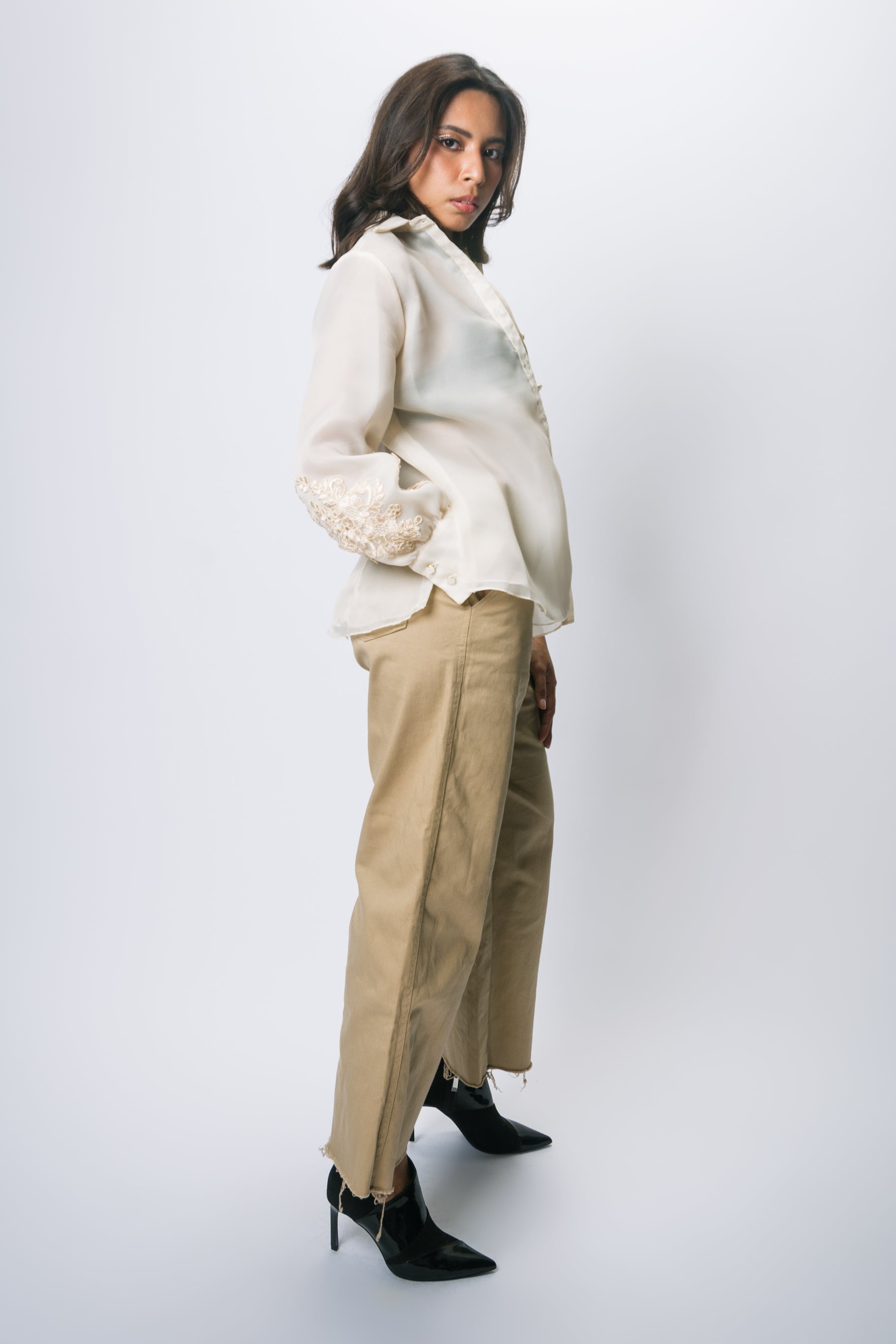 Louise Lady Barong Tagalog | Beige Jusi | Modern Filipiniana by The ...