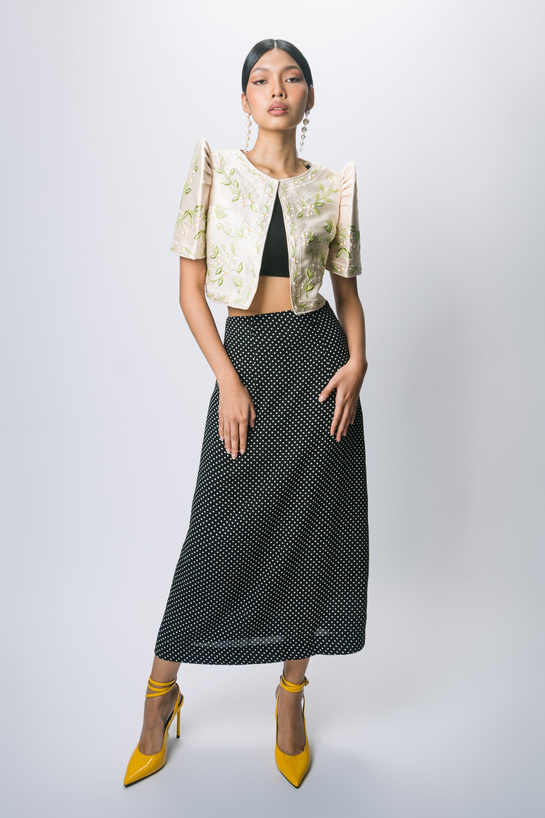 Teodora Filipiniana Bolero | Beige | Modern Filipino by The Mestizo LA